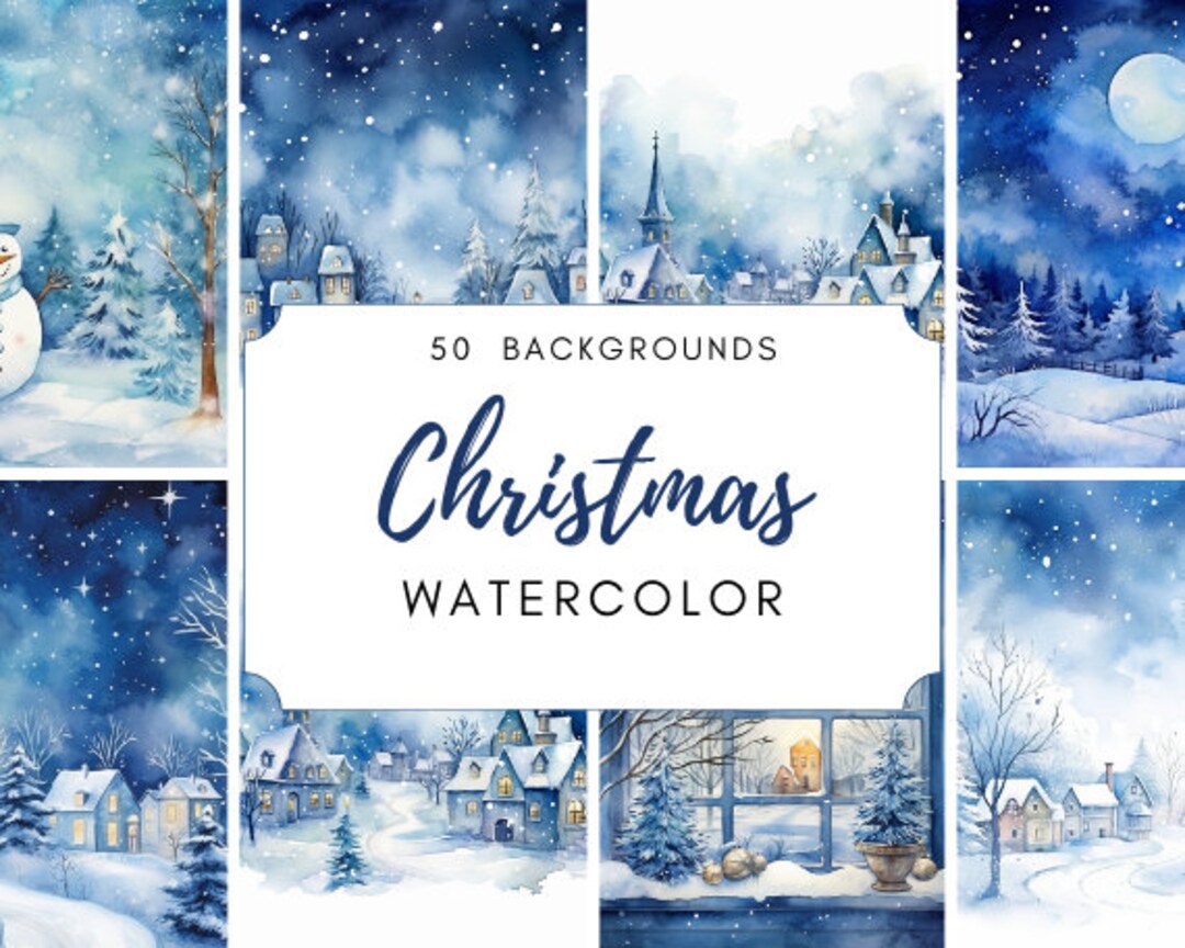 Winter Landscape Digital Paper, Winter Wonderland Scenes, Snowy Forest ...