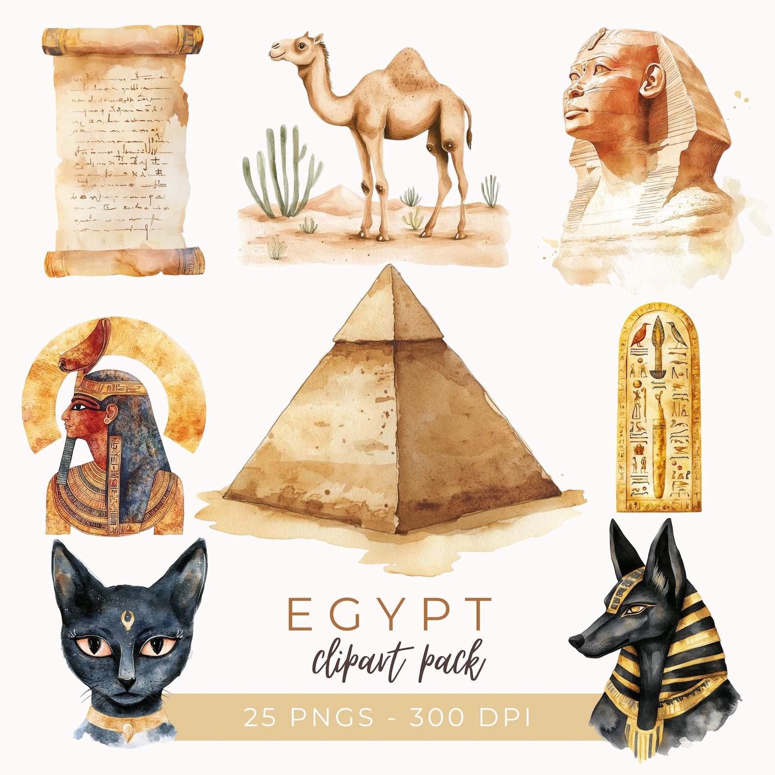Egypt Clipart, Ancient Egypt Art, Egyptian Symbols, Cleopatra Clipart ...