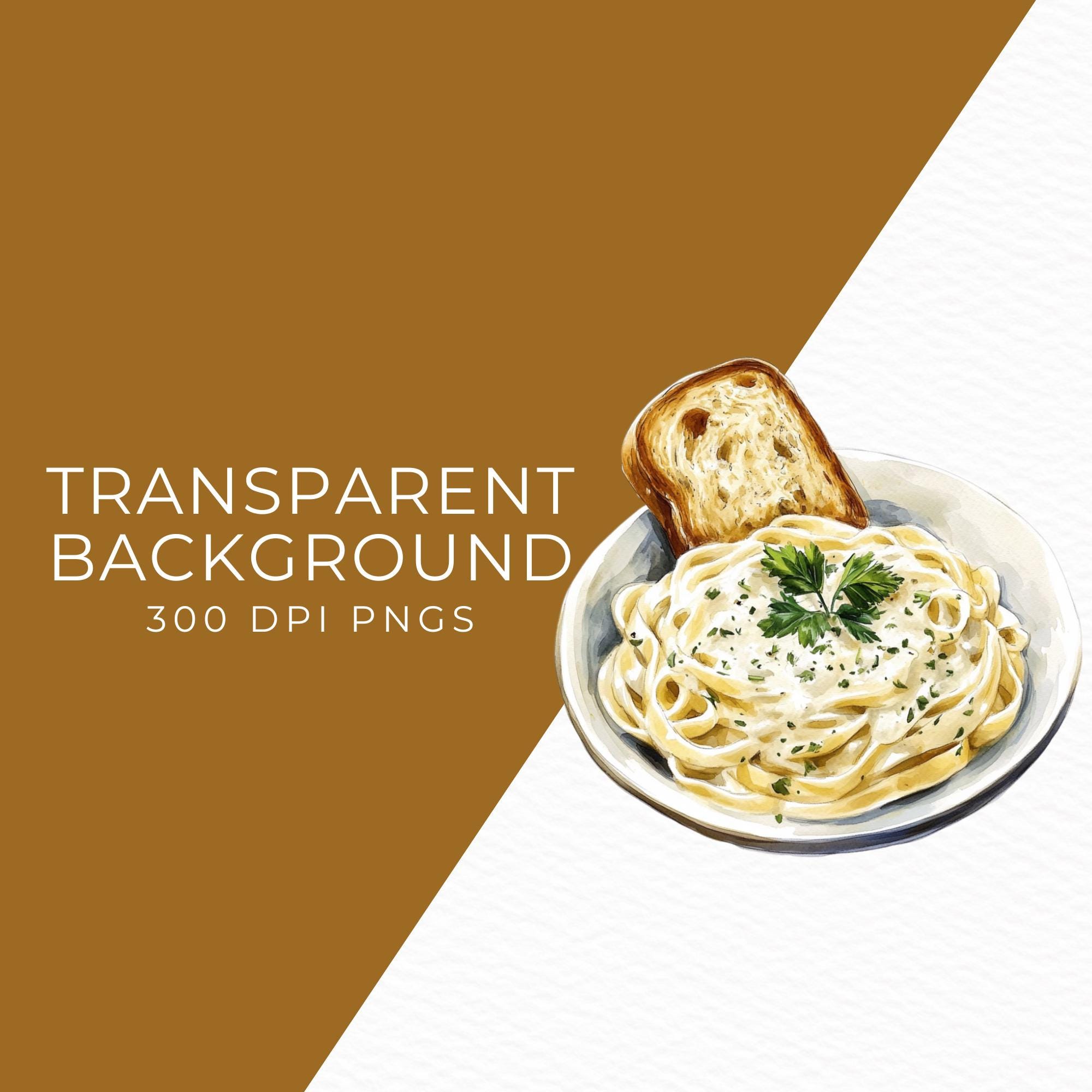 Pasta Clipart, Watercolor PNG, Spaghetti Illustration, Pasta Shapes Art ...