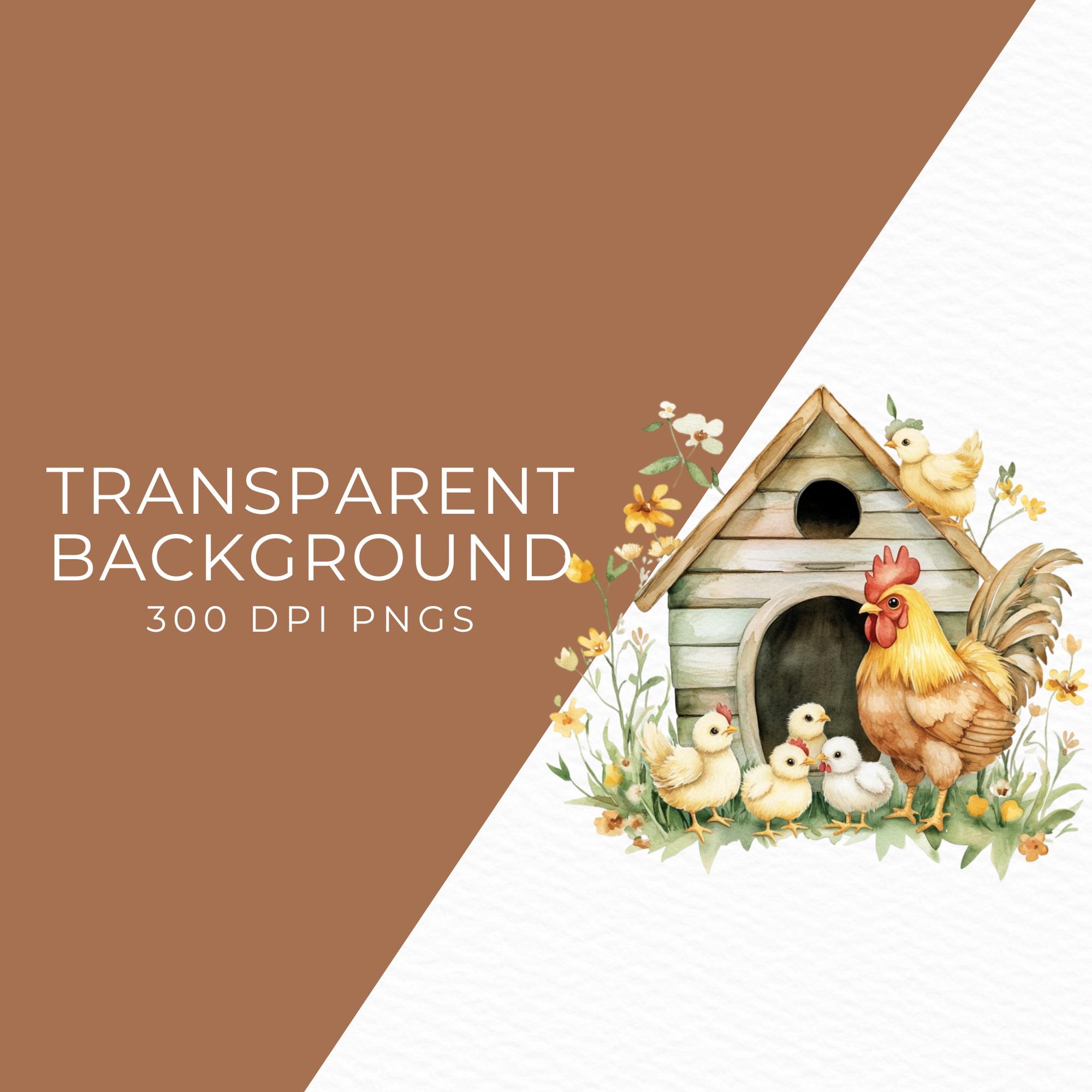 Chicken Coop Clipart, Hen House PNG, Farmyard Illustration, Rustic Farm ...