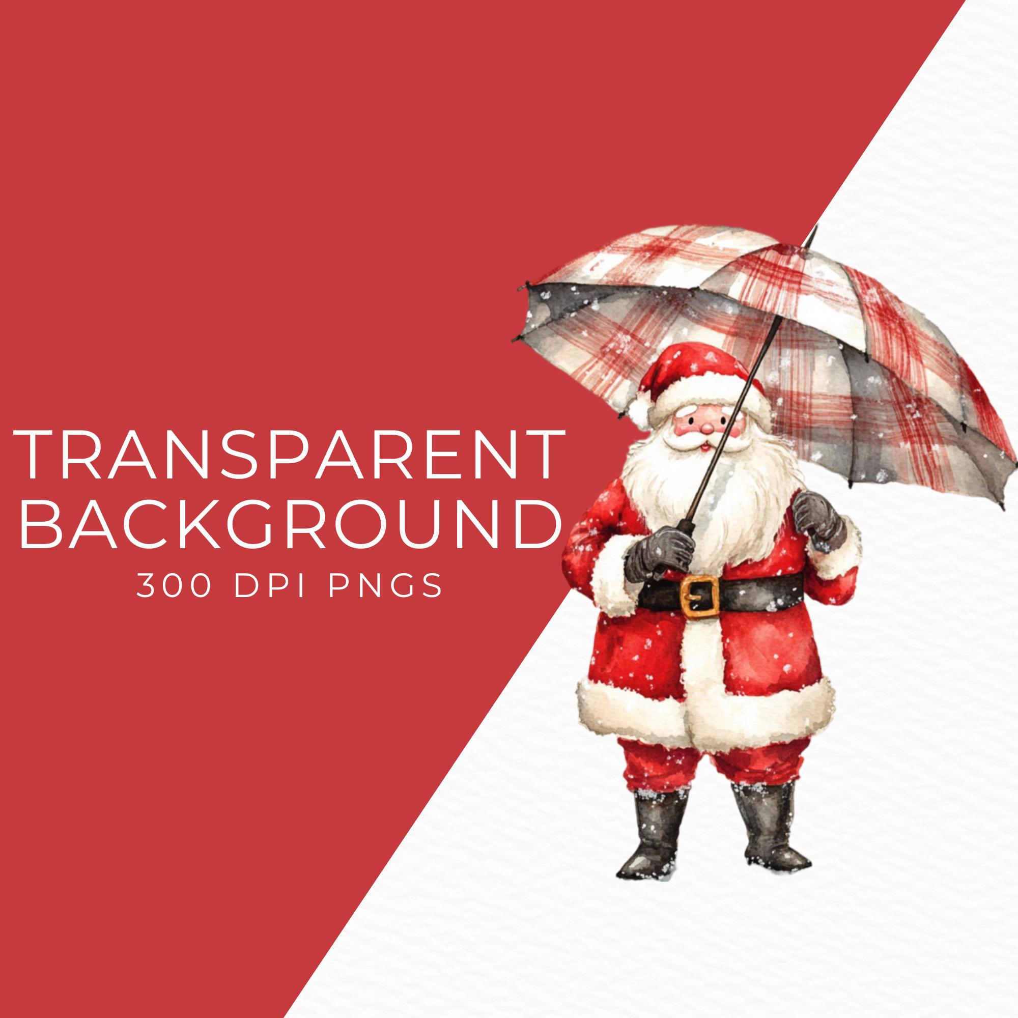 Scottish Santa Clipart, Santa in Kilt Illustration, Highland Christmas ...