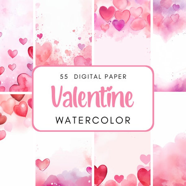 Valentine Digital Paper - Etsy