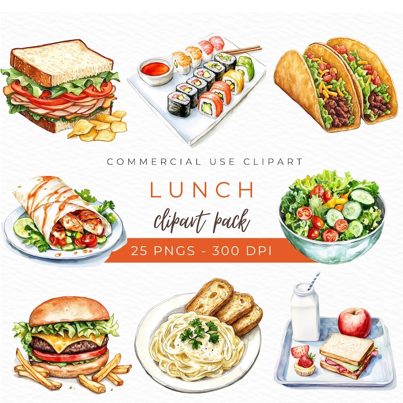 Lunch Clipart, Lunch Box PNG, Snack Time Illustration, School Lunch ...