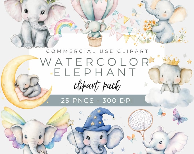 Cute Baby Elephants PNG- Clipart for Commercial Use, Transparent ...