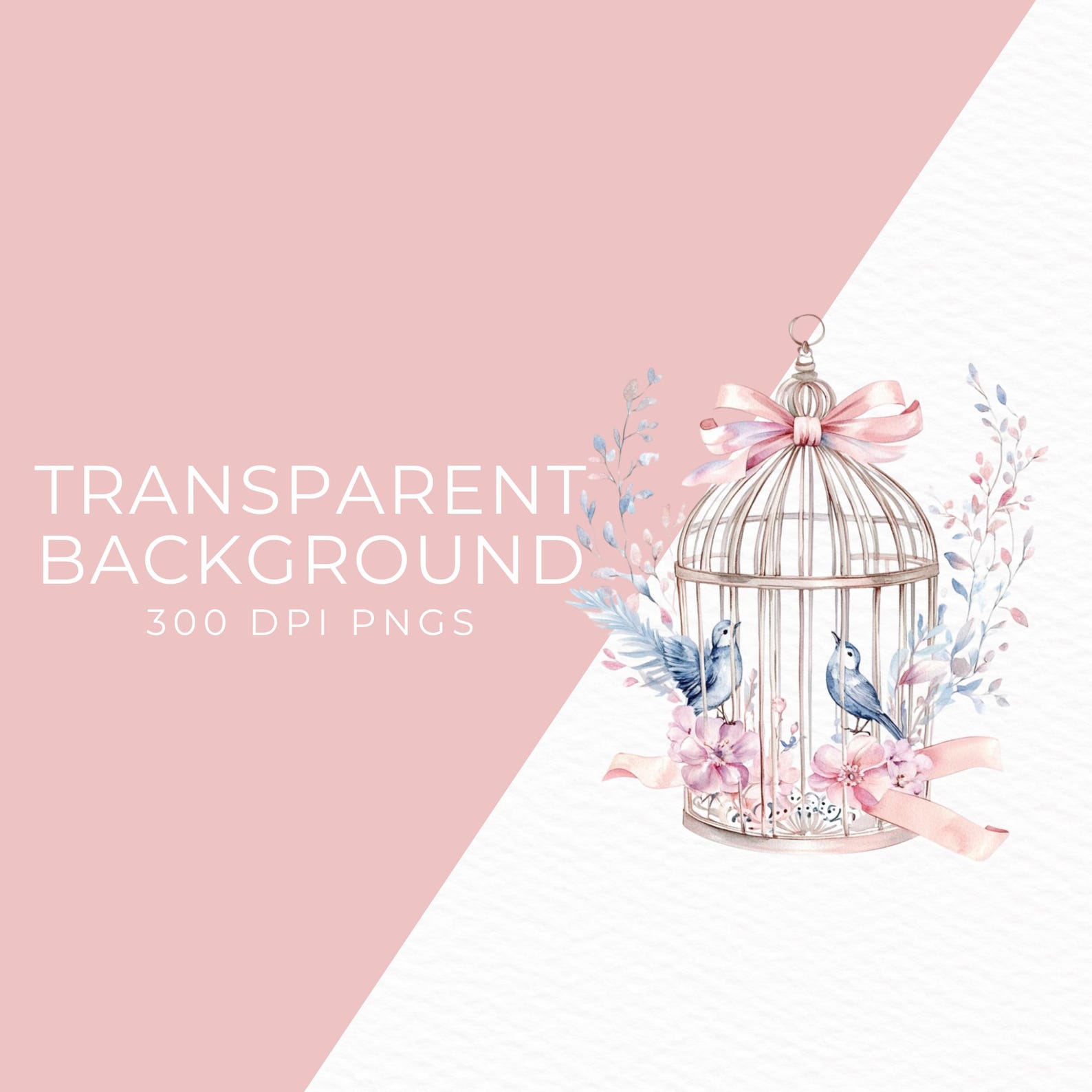 Watercolor Lovebirds Clipart, Romantic Birds PNG, Tropical Birds Art ...