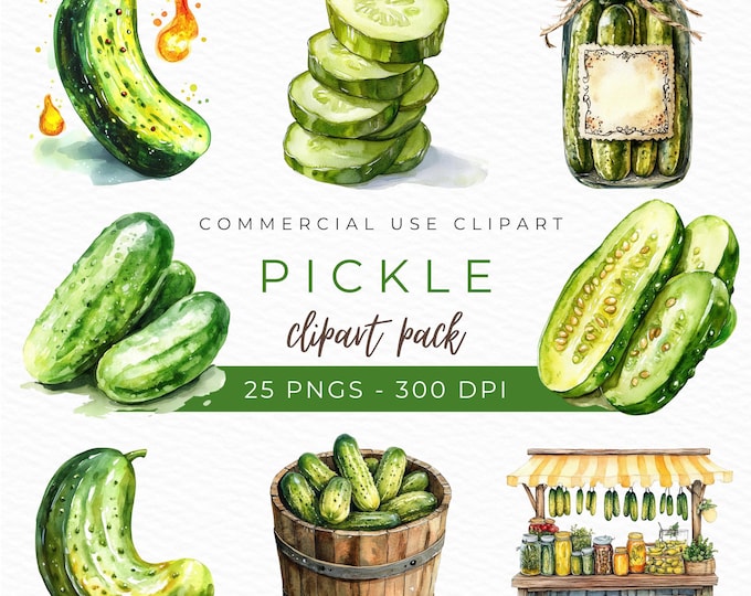 Funny Pickle Clipart, Pickle Sublimation, 12 Pickle Graphics, Cartoon ...