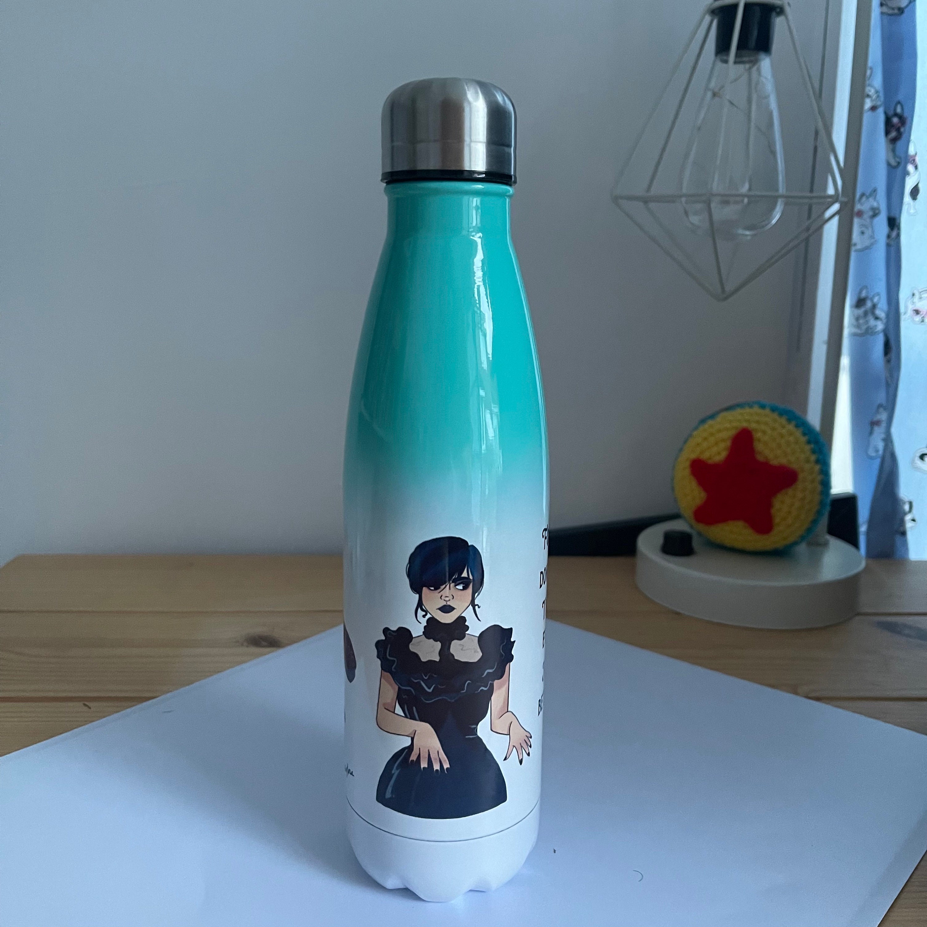 Wednesday Addams Bottle or Mug and Coaster - Etsy UK