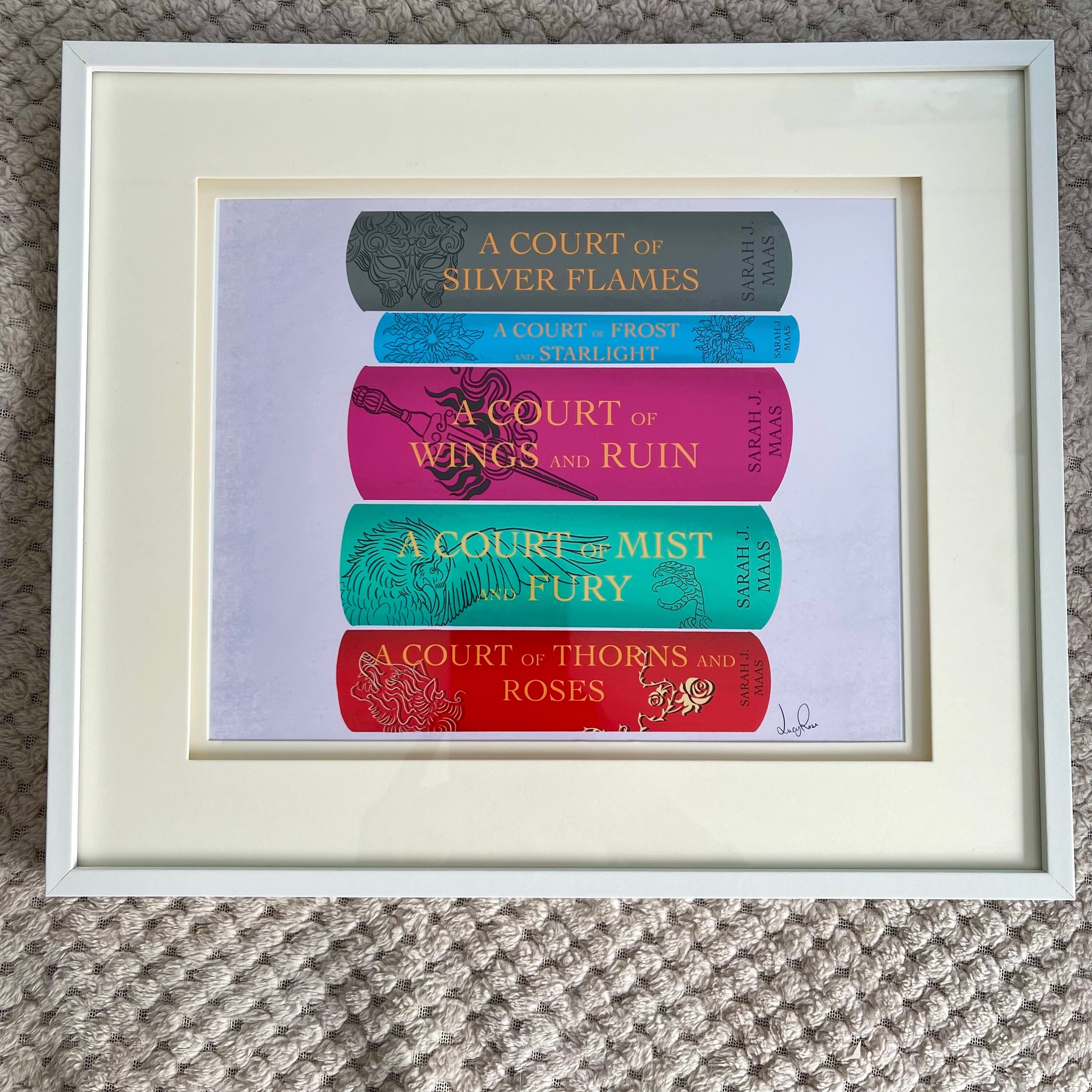 ACOTAR Book Spine Print - Etsy