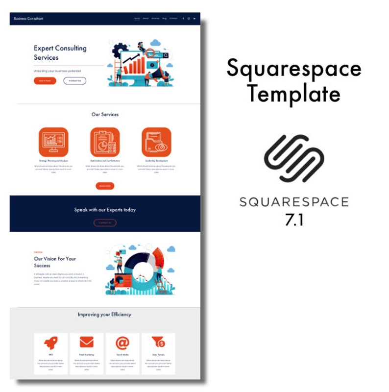 Squarespace 7.1 Template - Business Consultant / Digital Agency / SEO ...