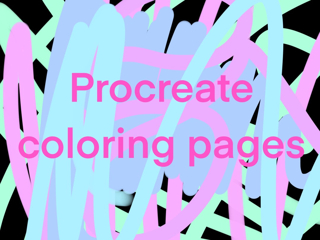 Procreate Abstract Digital Coloring Pages Cheap - Etsy