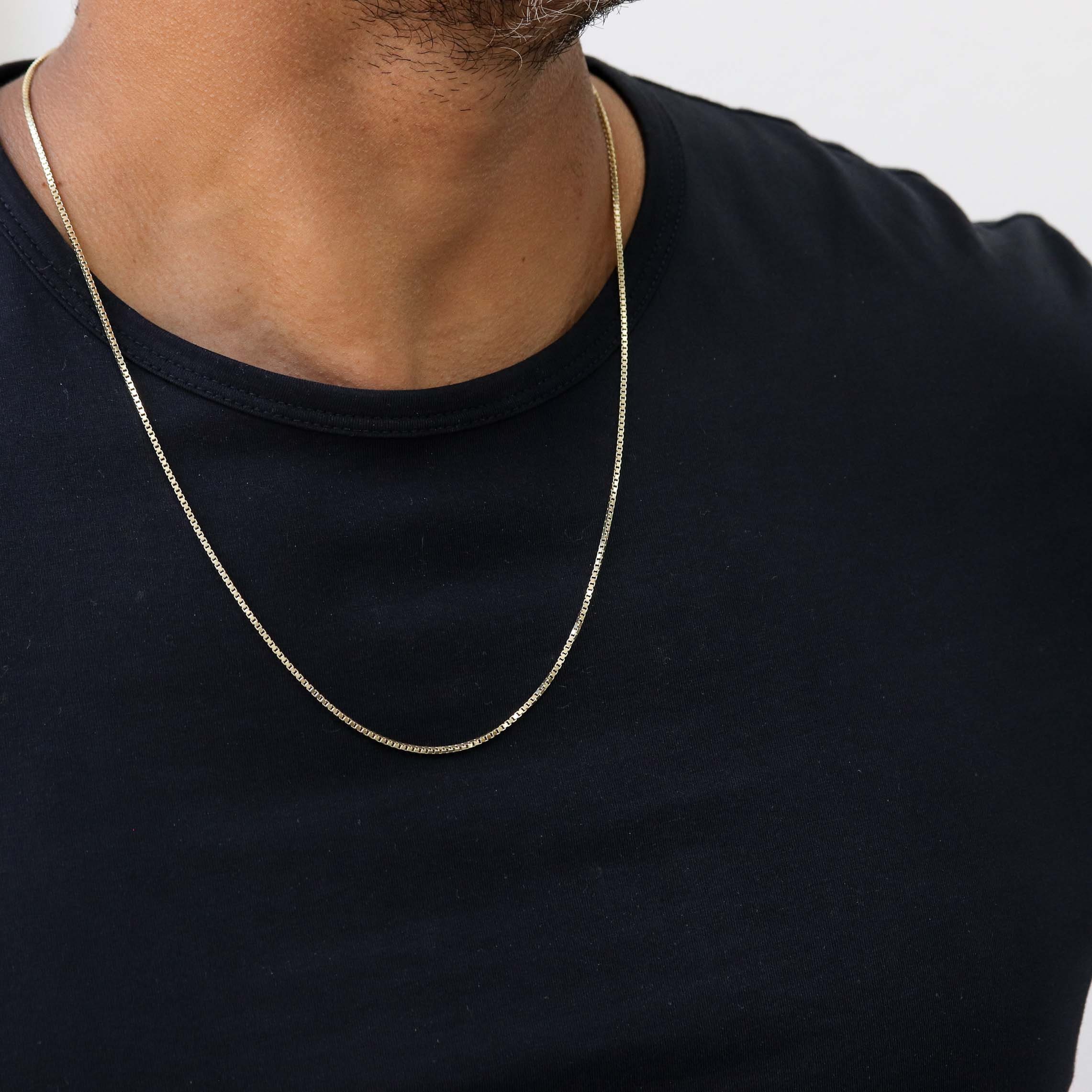 Box Chain Gold Box Chain Gold Box Chain Necklace 14K Gold - Etsy