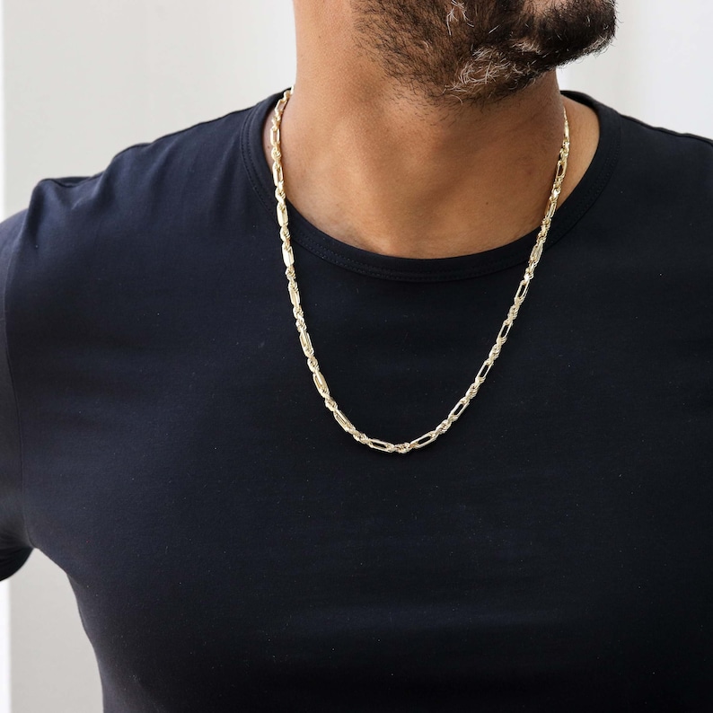 Milano Gold Chain, Milano Chain, Figarope Chain, 14K Gold Necklace ...