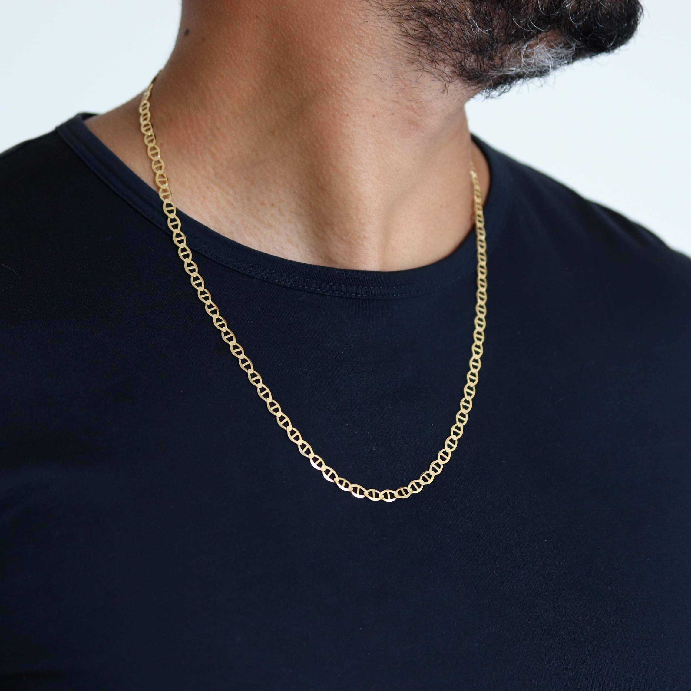 Anchor Chain Mariner Chain Solid Gold Chain 14k Mariner - Etsy