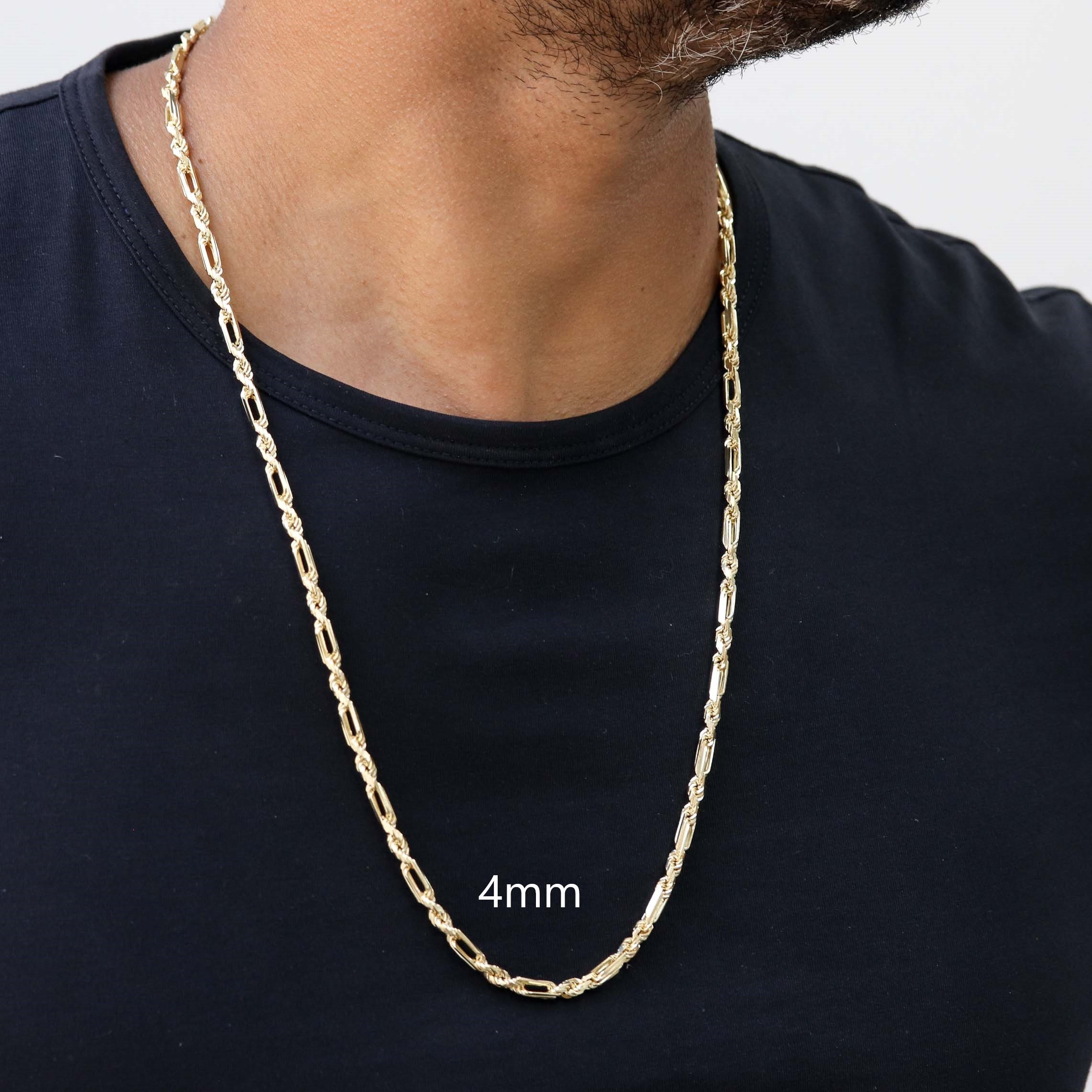 14K Gold Necklace 14K Gold Chain Solid Gold Necklace Solid - Etsy