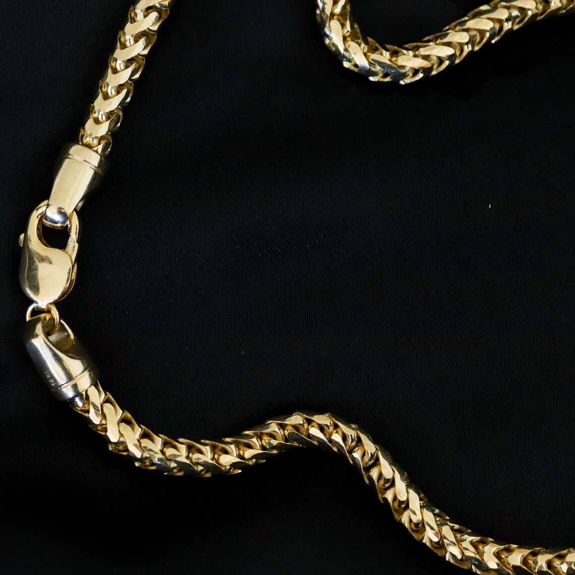 14k Franco Gold Chain, Solid Gold Chain 14k Franco Chain, Gold Franco ...
