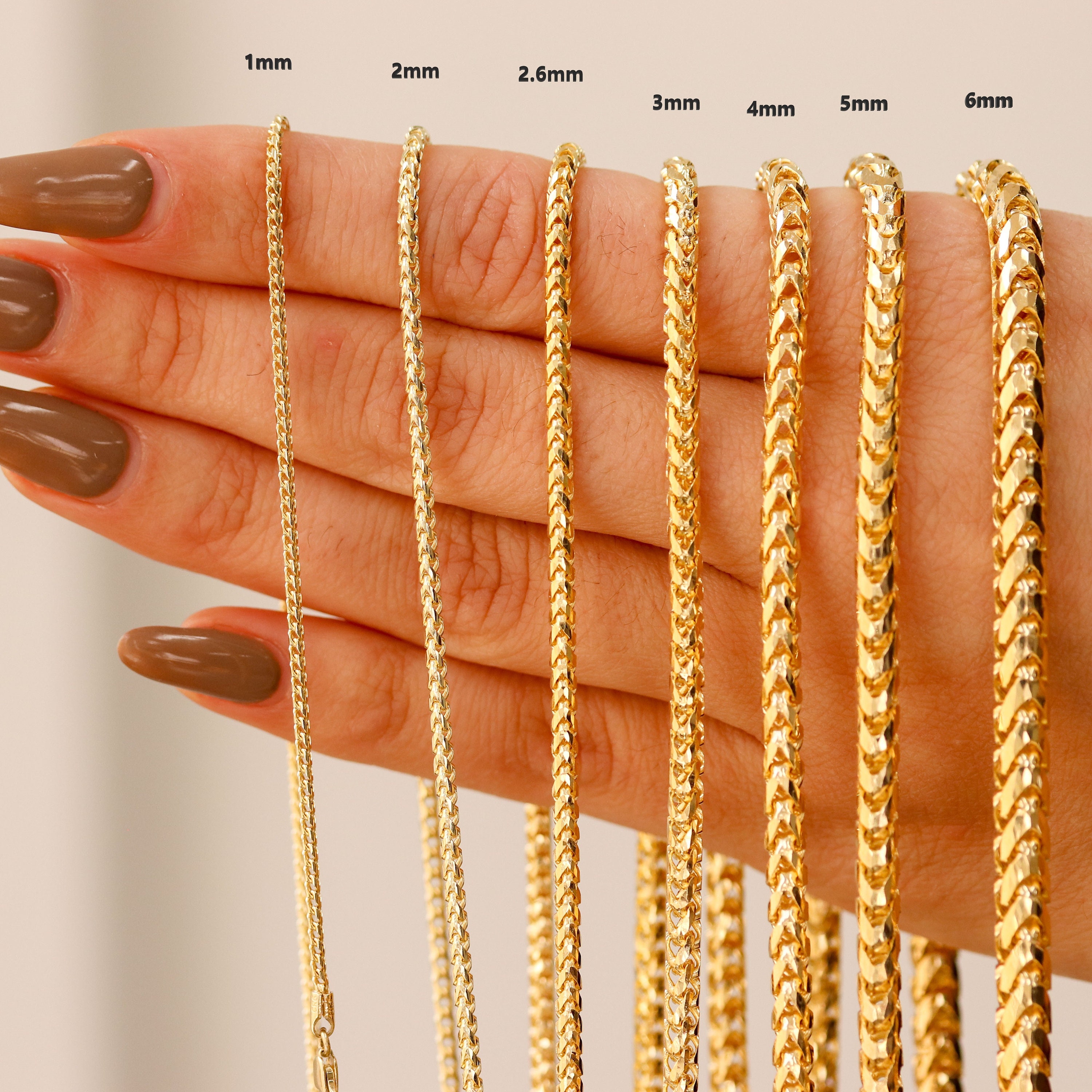 14k Franco Gold Chain, Solid Gold Chain 14k Franco Chain, Gold Franco ...