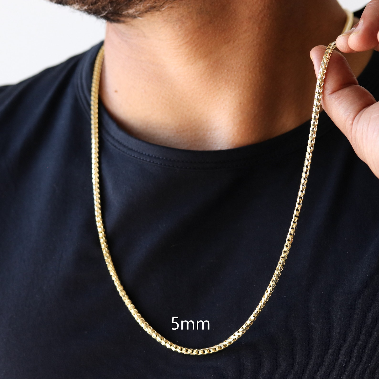 14k Franco Gold Chain, Solid Gold Chain 14k Franco Chain, Gold Franco ...