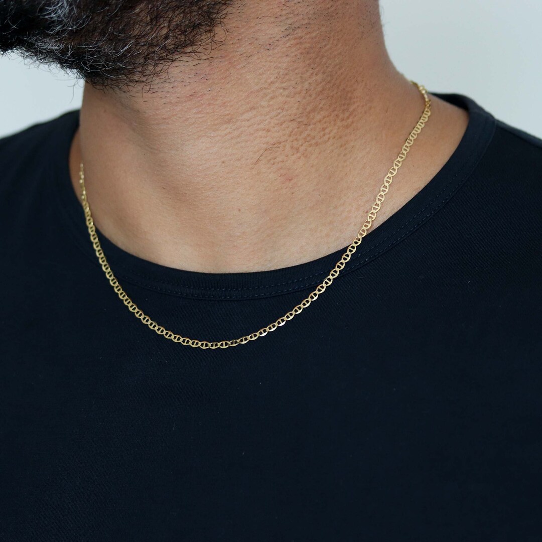 Anchor Chain, Mariner Chain, Solid Gold Chain 14k Mariner Chain ...