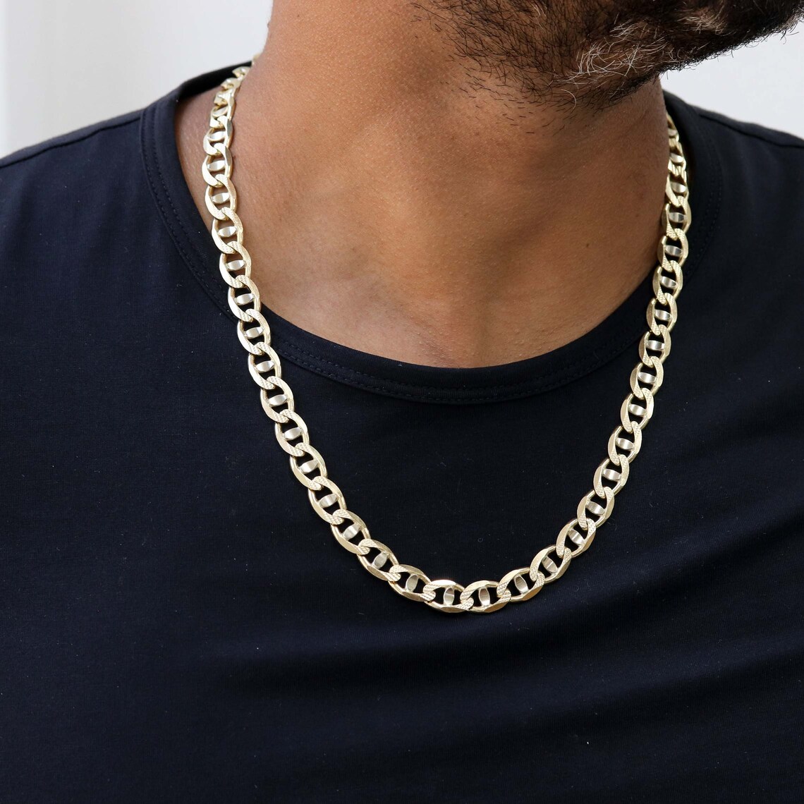 14K Gold Necklace, 14K Gold Chain, Solid Gold Necklace, Solid Gold ...