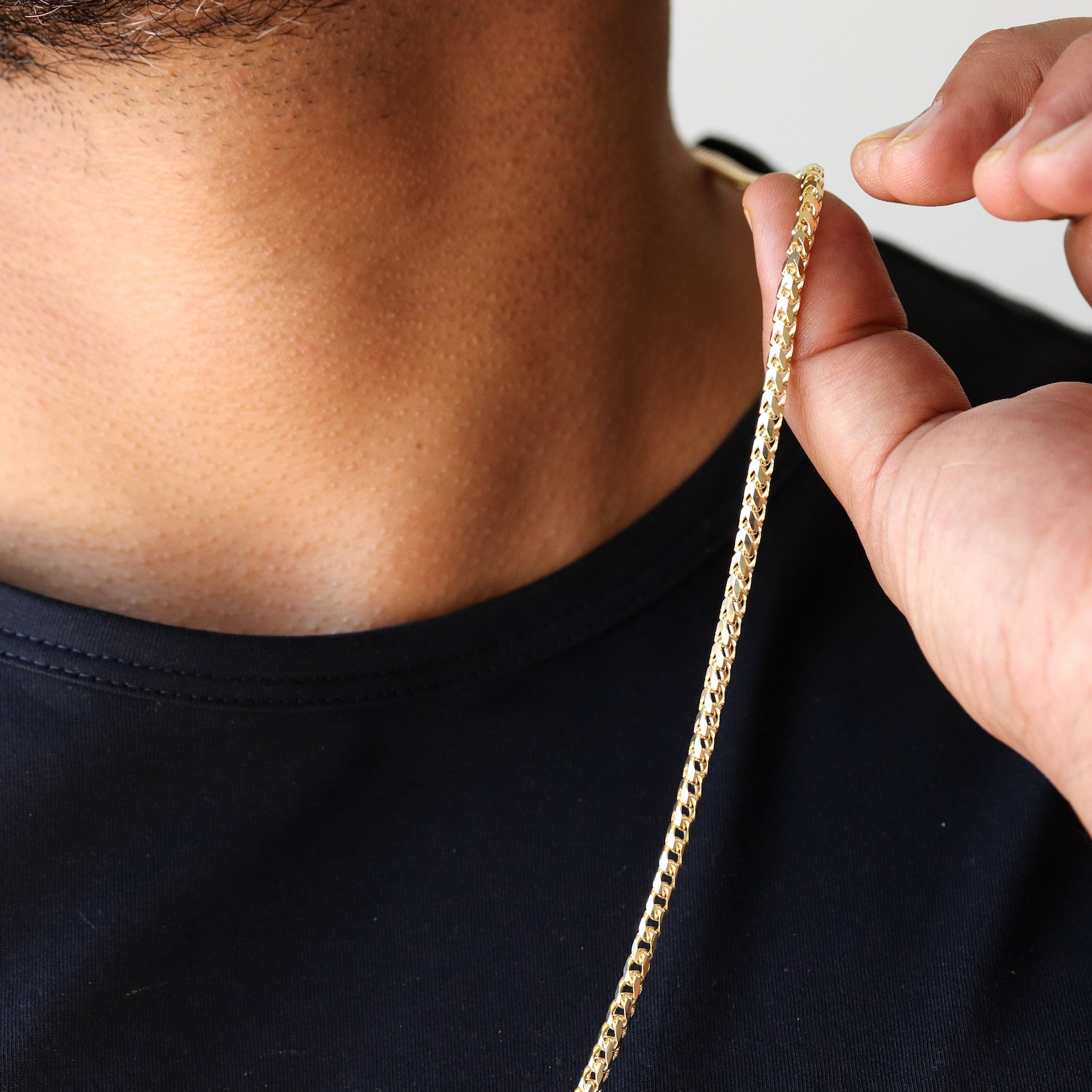 14k Franco Gold Chain Solid Gold Chain 14k Franco Chain Gold - Etsy