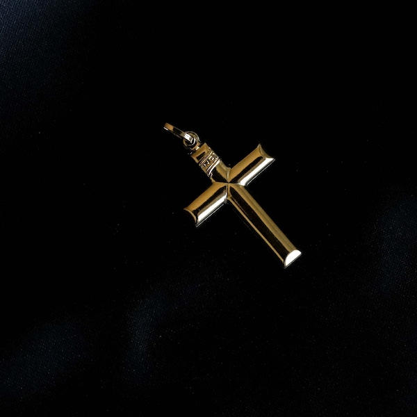 14k Gold Pendant Cross Men - Etsy