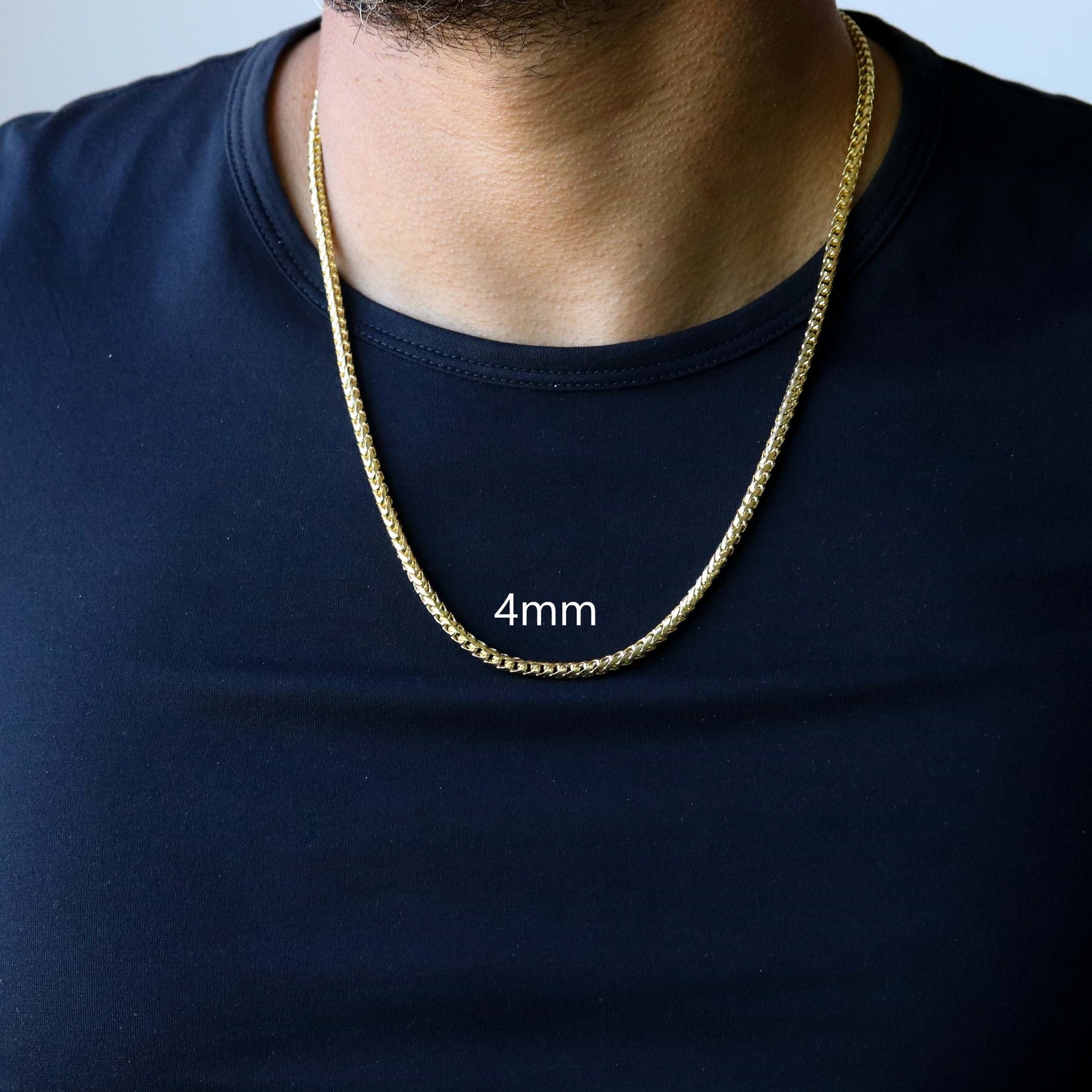 14k Franco Gold Chain, Solid Gold Chain 14k Franco Chain, Gold Franco ...