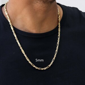 Milano Gold Chain, Milano Chain, Figarope Chain, 14K Gold Necklace ...
