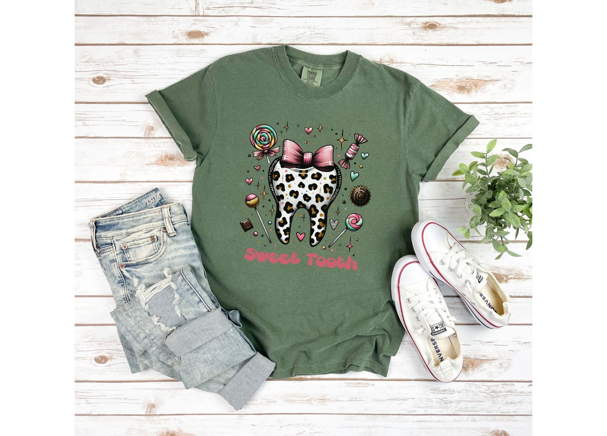 Sweet Tooth Shirt, Dental Shirt, Dentist Graphic Shirt, Cute Tooth ...