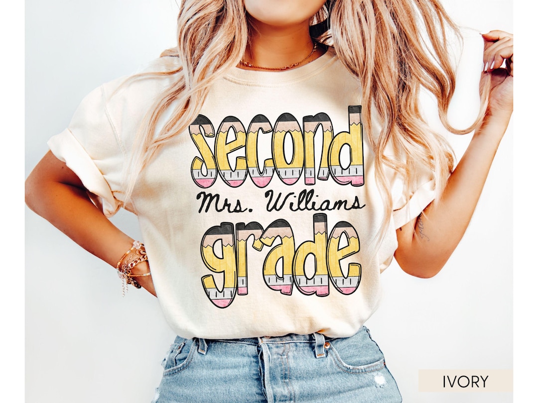 Custom Second Grade Teacher Shirt Comfort Colors®, Teacher Team Shirt ...
