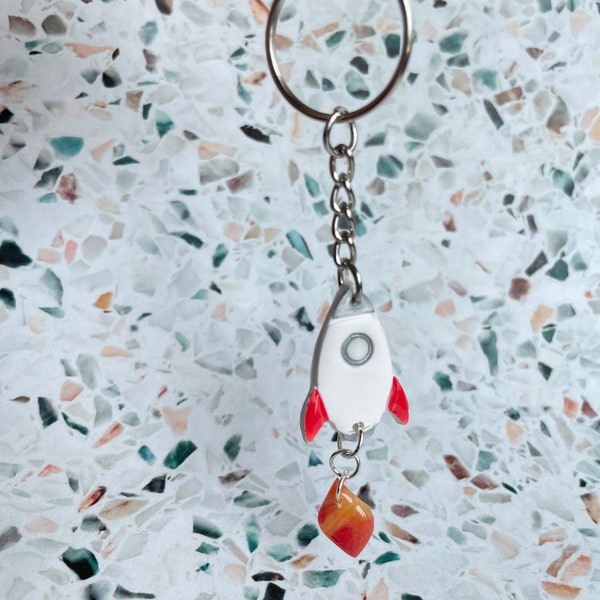 Rocket Ship Keychain - Etsy
