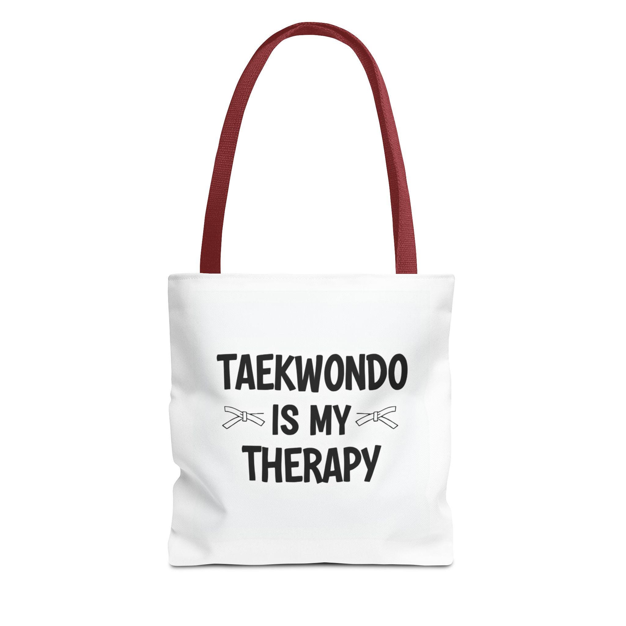 Taekwondo Therapy Tote Bag | Stylish Gym Bag, Martial Arts Gift, Yoga ...