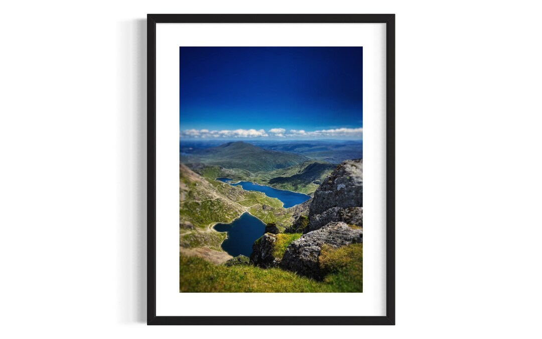 Mount Snowdon Lake, Snowdonia Print Wales Landscape Photo, Outdoors ...