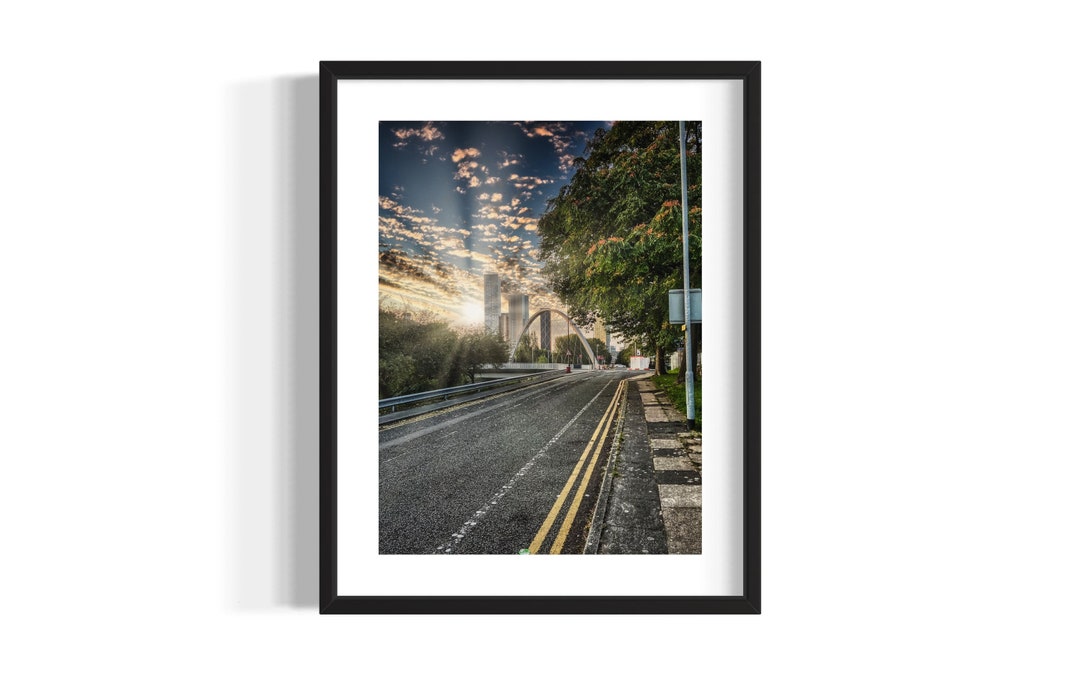 Manchester, Skyline, Hulme Arch Bridge, LIMITED EDITION PRINT ...