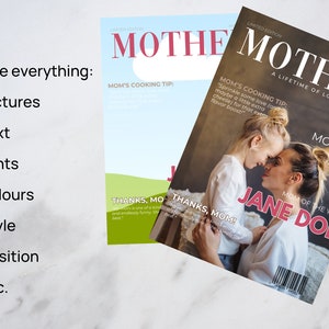 Customizable Mother's Day Magazine Cover Template - Personalized ...