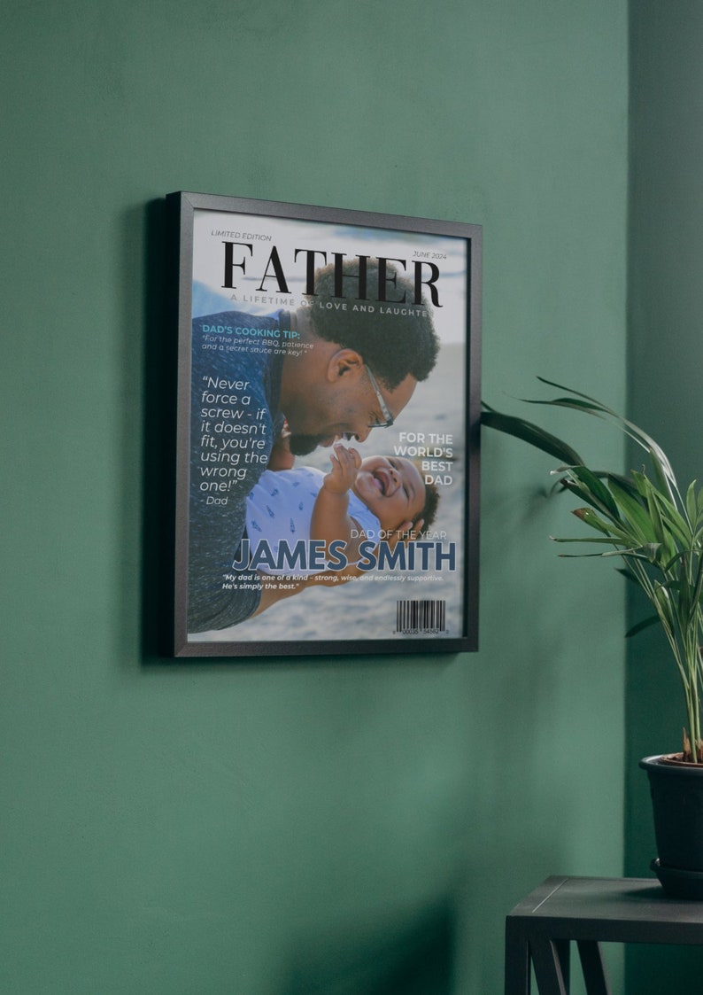 Customizable Father's Day Magazine Cover Template - Personalized ...