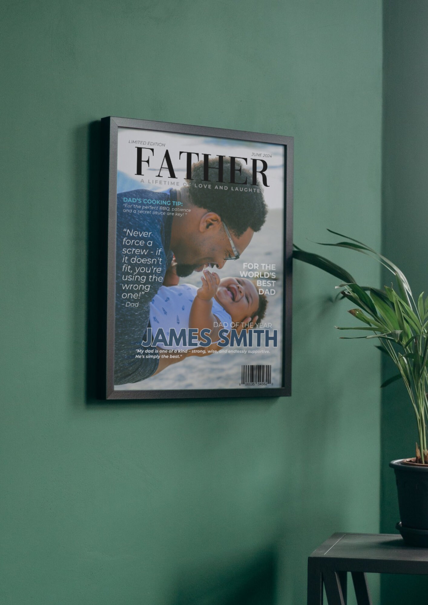 Customizable Father's Day Magazine Cover Template - Personalized ...