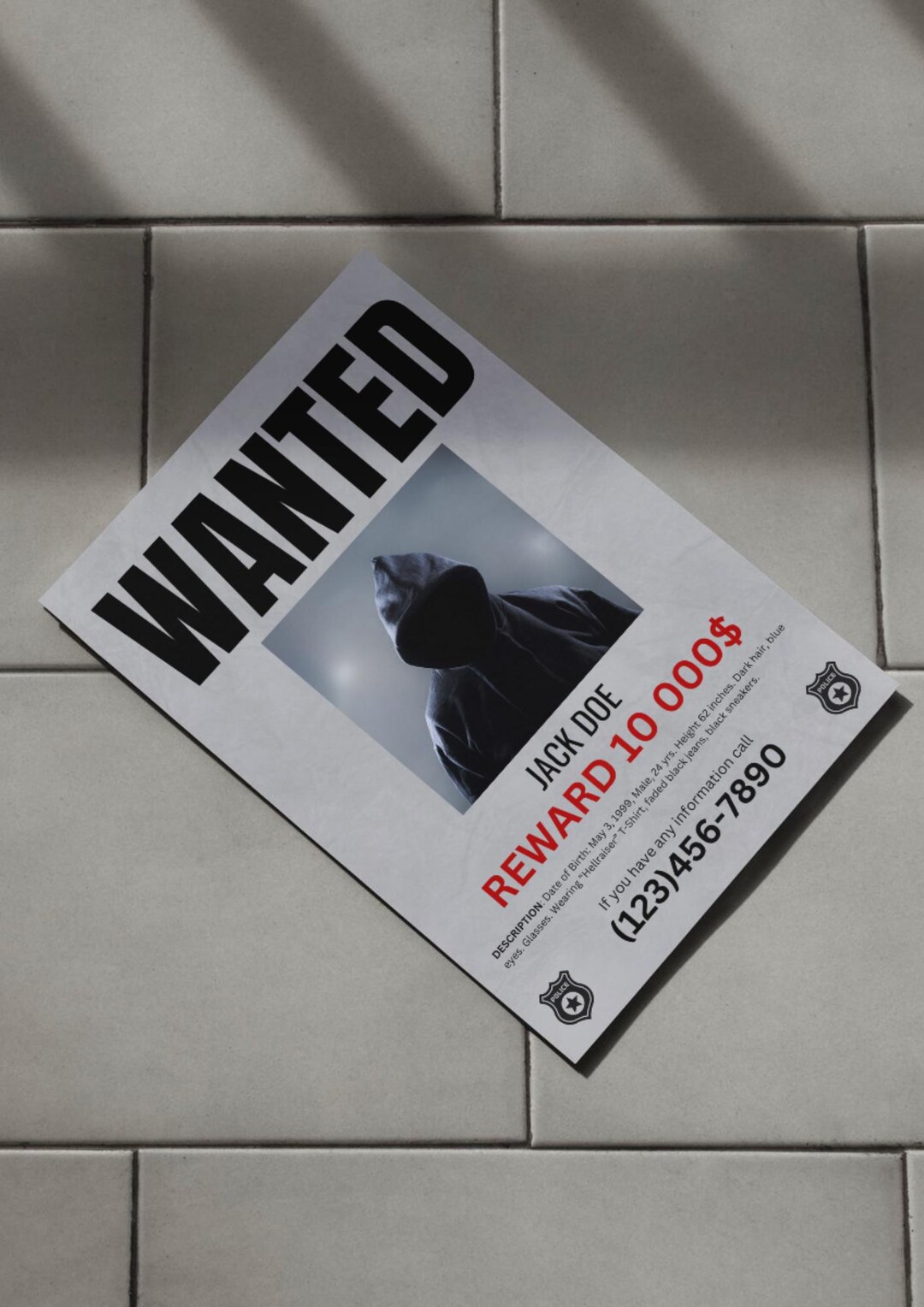 Personalized Halloween 'wanted' Poster Template, Digital Canva Editable ...