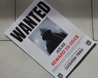 Personalized Halloween 'missing Person' Poster Template, Digital Canva ...