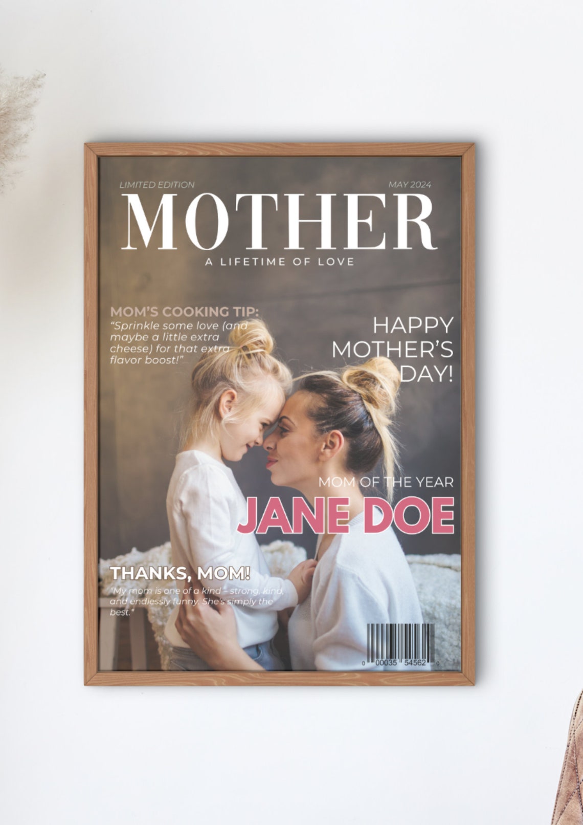 Customizable Mother's Day Magazine Cover Template - Personalized ...