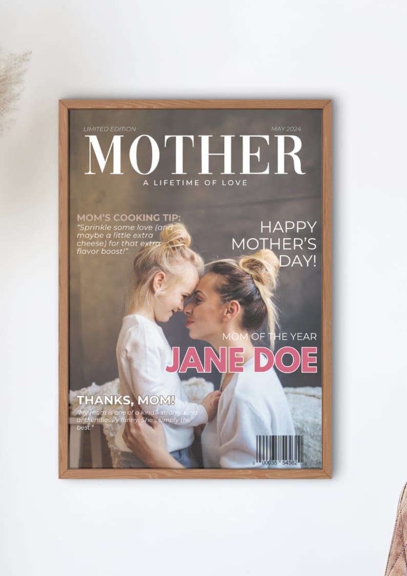 Customizable Mother's Day Magazine Cover Template - Personalized ...
