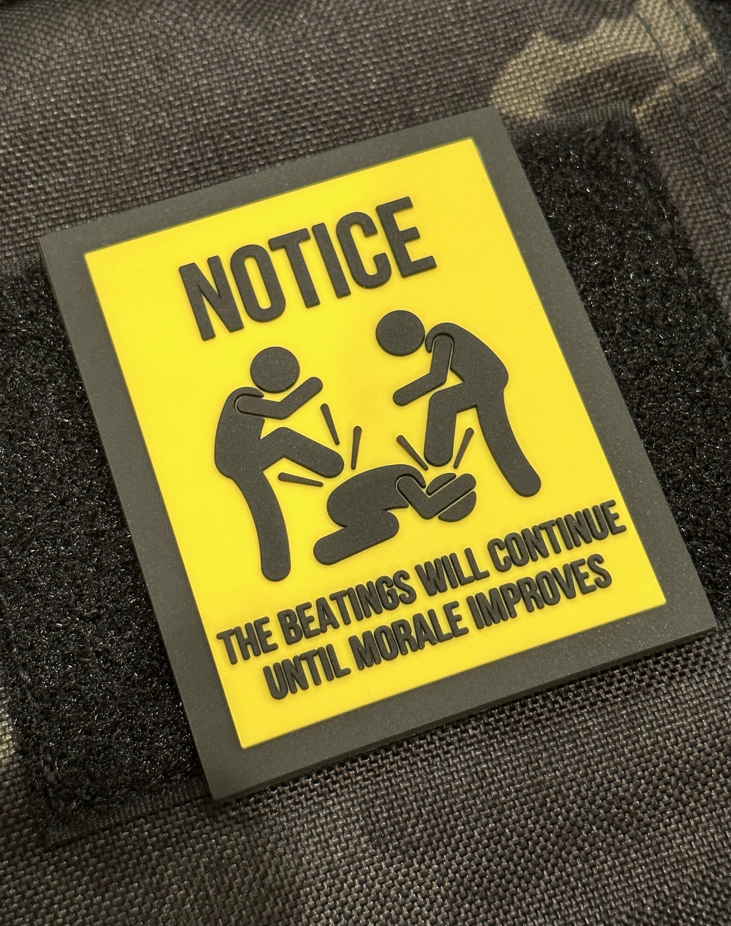 The Beatings Will Continue Until Morale Improves PVC Patch X1 - Etsy