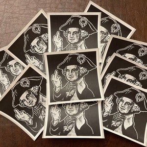 George Washington Middle Finger Stickers (qty 10) - Trump 2024 MAGA LGB ...