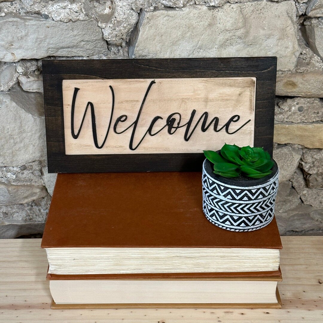 Framed Welcome Sign - Etsy