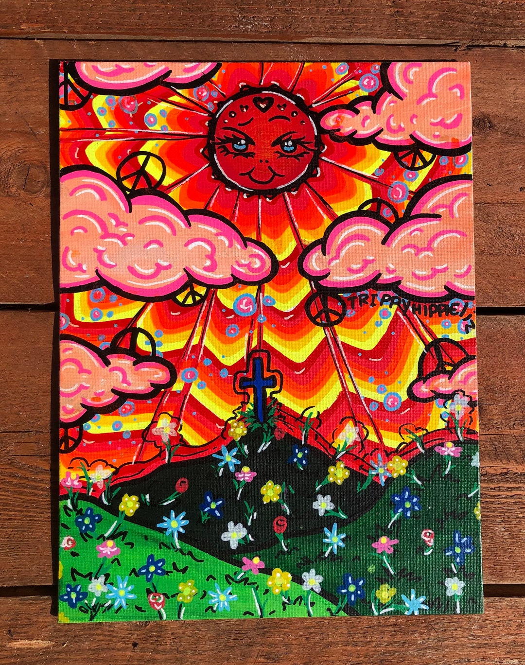 Trippy Sun - Etsy
