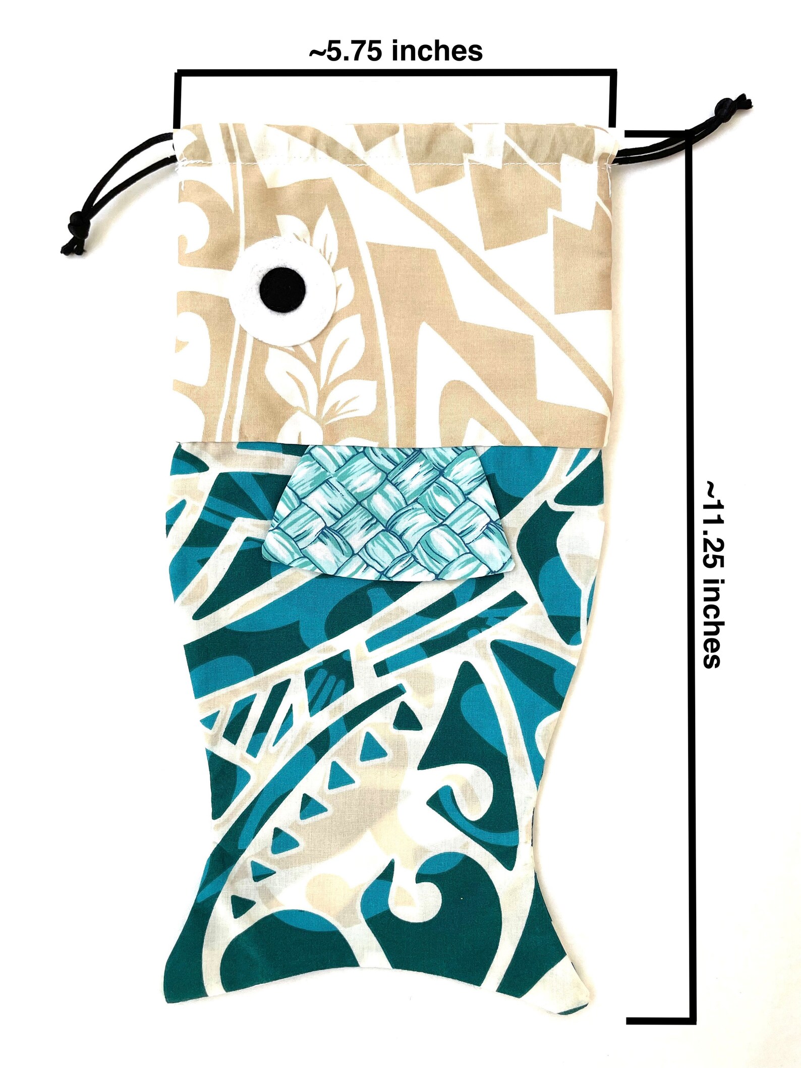 Hawaiian Print Drawstring Fish Bags - Etsy