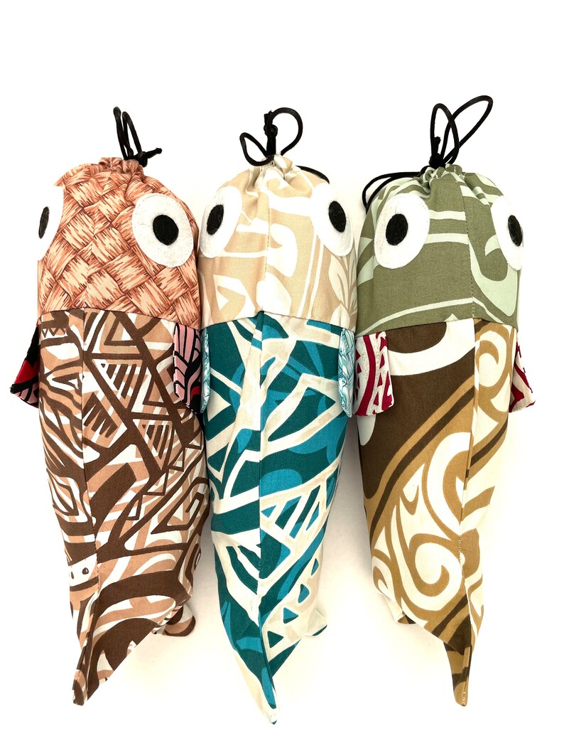 Hawaiian Print Drawstring Fish Bags - Etsy