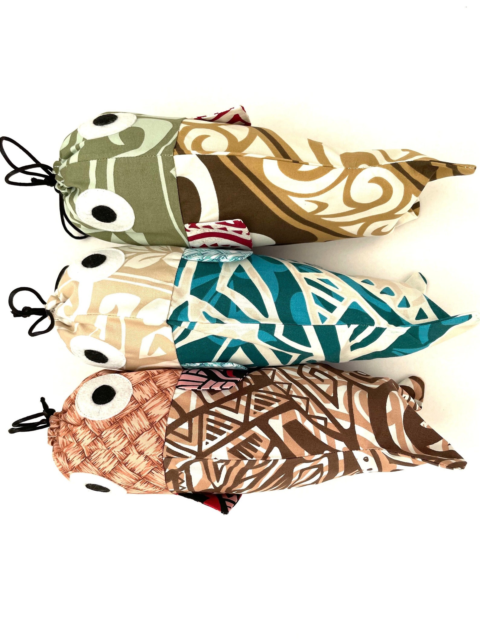 Hawaiian Print Drawstring Fish Bags - Etsy
