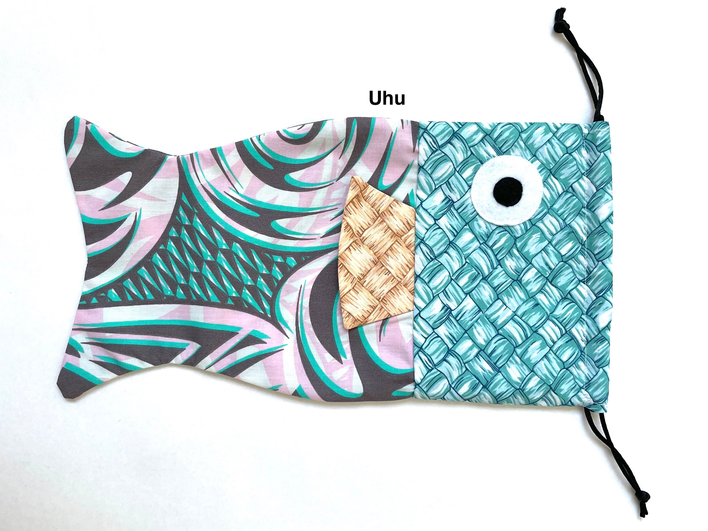 Hawaiian Print Drawstring Fish Bags - Etsy