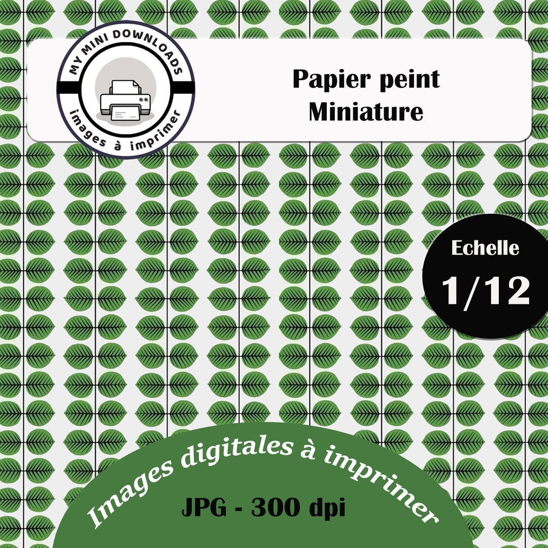 Miniature Wallpaper to Print in Vintage Style - Etsy