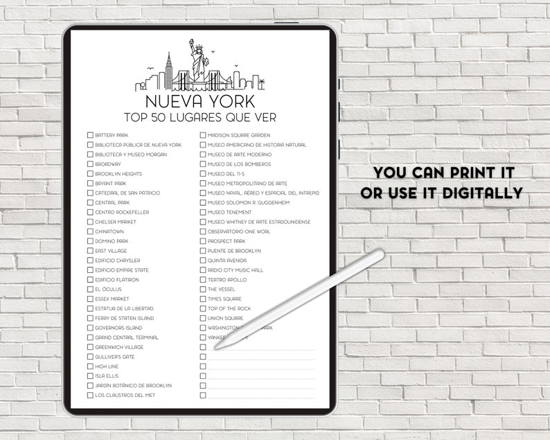 New York Bucket List, Printable Bucket List, Travel Bucket List, Travel ...